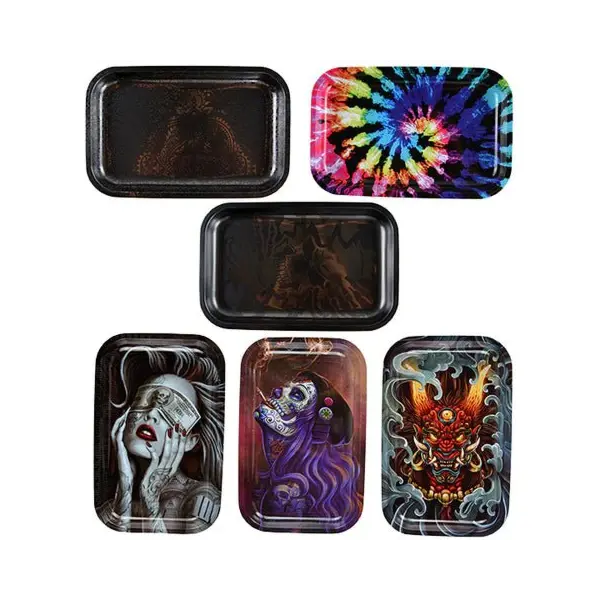 Smokezilla Large Tin Rolling Tray 6 Piece Display - (MSRP $15) - All ...
