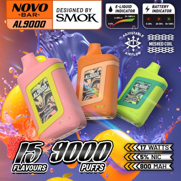 Novo Bar AL9000 Disposable Vape 5% | 5 Ct Display | Msrp $25 - All ...