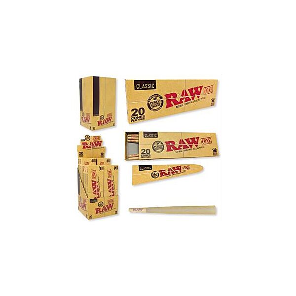 Raw Classic Pre - Roll Cone Ks 109Mm/26Mm 20 Pack - Display Of 12 ...