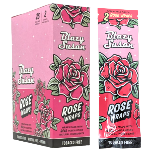 Blazy Susan Rose Petal Hemp Wraps 2pk | 25ct Display | Msrp $ - All ...
