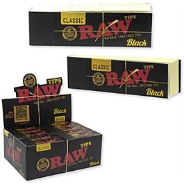 Raw Black Rolling Tips - 50 Count Booklet - 50 Ct Display - (MSRP $1.50 ...
